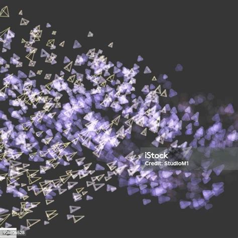 Array With Dynamic Emitted Particles Abstract Dynamic Background Bokeh Effect Composition With