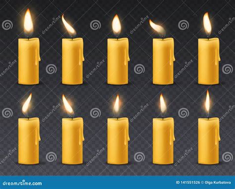 Candle Flame Animation Animated Candlelight Romantic Holiday Wax Burning Candles Close Up Warm