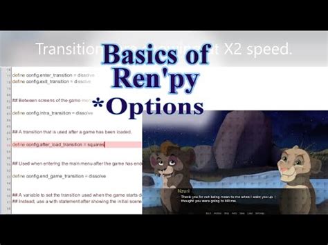 Ren Py Tutorial Options With Chapters YouTube