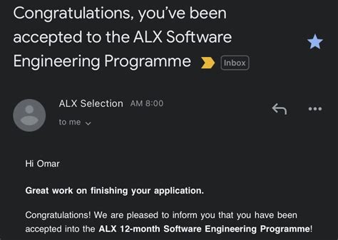 Omar A On Linkedin Softwareengineering Alxprogramme Alxaccepted