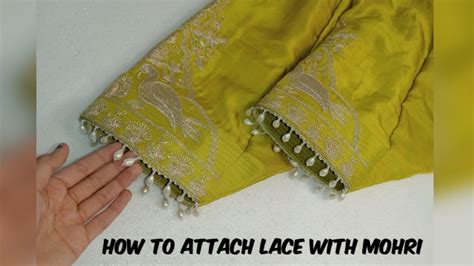 Latest Salwaar Mohri Design With Pearl Lace With Sewing Tips And