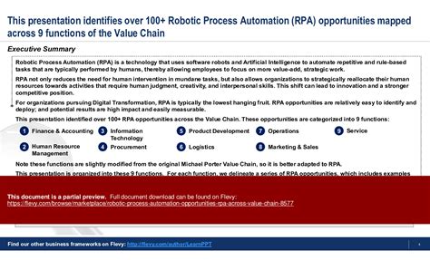 Robotic Process Automation Rpa Opportunities Across Value Chain Ppt