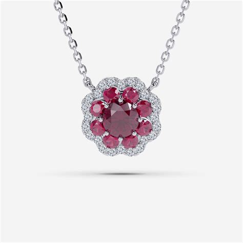 Dahlia Radiant Ruby Pendant Vinstella Jewellery