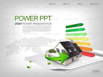 빌딩 building PPT 템플릿 세트 주택과 그래프 드림피티