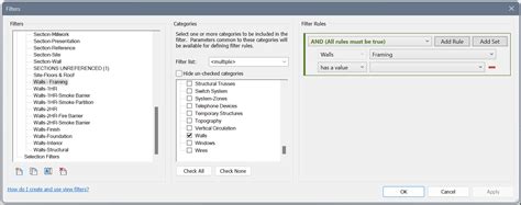solved filter walls by project parameter autodesk community