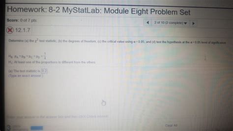 solved homework 8 2 mystatlab module eight problem set