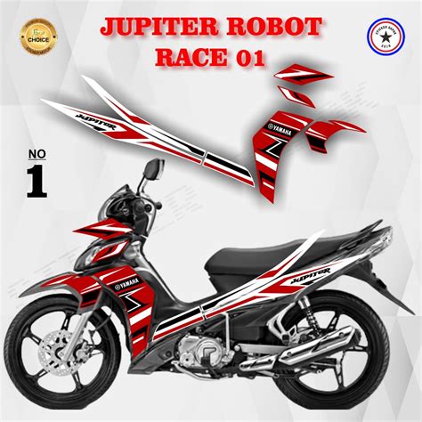 Jual Stiker Motor Yamaha Jupiter Z Robot Variasi Race 01 Sticker Striping List Shopee Indonesia