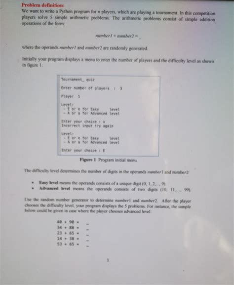 Solved Problem Definition We Want To Write A Python Program