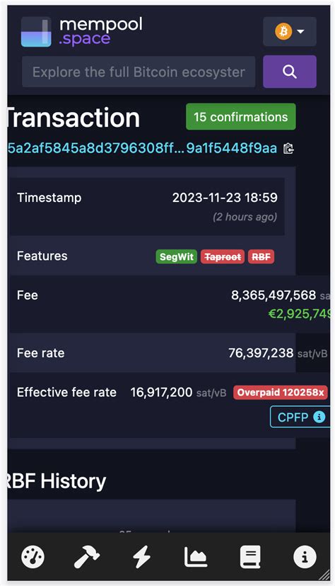 Transaction Page Ui Overflow · Issue 4417 · Mempoolmempool · Github