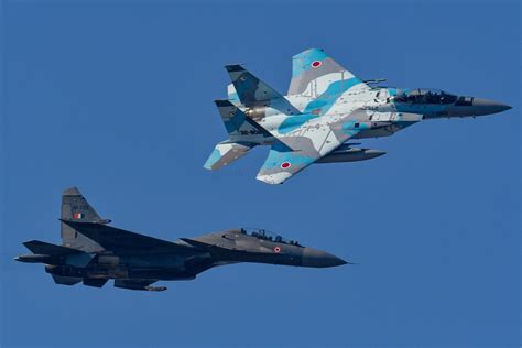 Jasdf F 15dj And Iaf Su 30mki 1620×1080 Rwarplaneporn