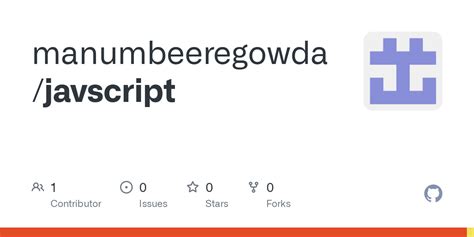 Github Manumbeeregowdajavscript
