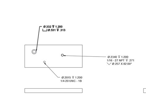 is there a way to get my 2d drawing to show counterbore for 5 16 shcs