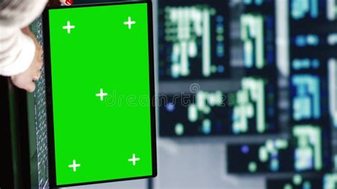 Vertical Mockup Laptop Server Systems Fixing Stock Footage Video Of Managing Navigating