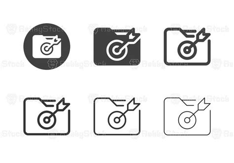 Target Folder Icons Multi Series Vector Eps File