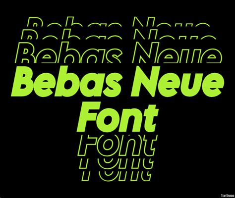 Bebas Neue Font Text Effect And Logo Design Font