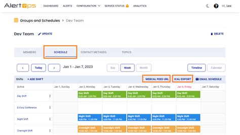 Schedule Export Scheduling