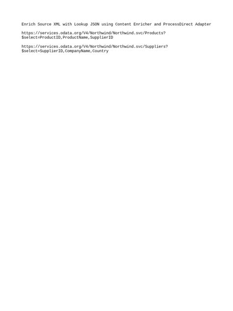 enrich source xml with lookup json using content enricher and processdirect adapter pdf