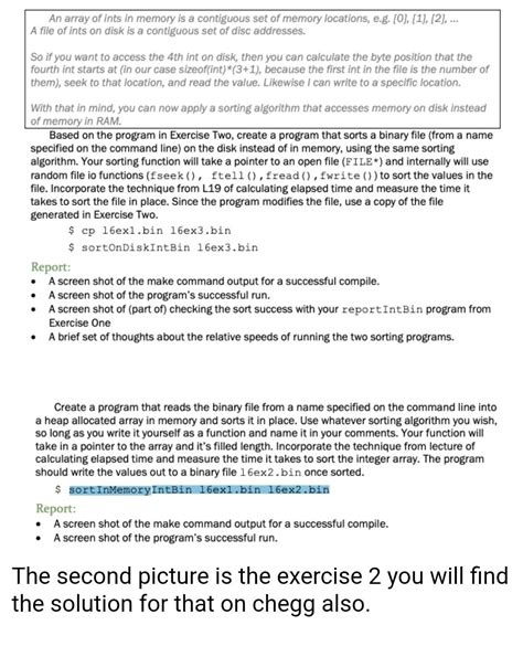 Solved An Array Of Ints In Memory Is A Contiguous Set Of
