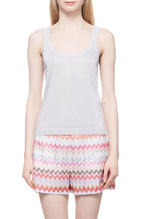 Missoni женский топ с люрексом серый цвет, размер 42, 44, цена 1769.99 BYN