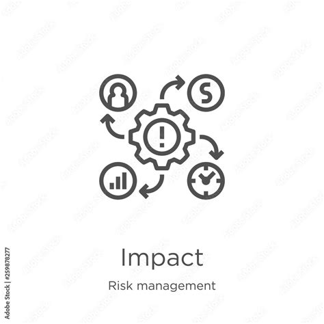 Impact Icon Vector From Risk Management Collection Thin Line Impact Outline Icon Vector