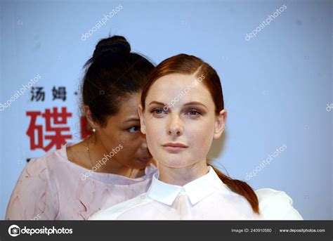 Swedish Actress Rebecca Ferguson Listens Premiere Event Her New Movie
