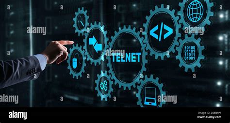 Telnet Virtual Terminal Client Internet And Network Concept Teletype Network Protocol Stock
