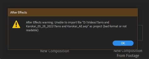Solved Recover A Corrupted Ae File Adobe Product Community 12365201