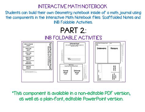 Introduction To Geometric Proofs Guided Notes Presentation And Inb
