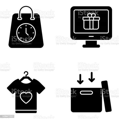 쇼핑 및 식료품 솔리드 아이콘 팩 0명에 대한 스톡 벡터 아트 및 기타 이미지 0명 남성복 벡터 Istock