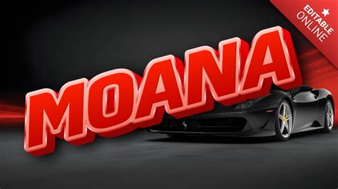Moana Text Effect Generator