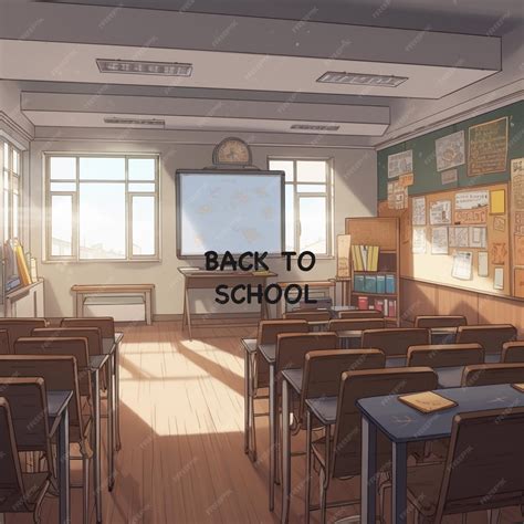 Premium Psd Cartoonmiddleschoolclassroomatnoon