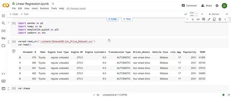 Dharani S On Linkedin Datasciencejourney Machinelearning Linearregression Carpriceprediction