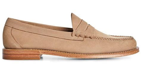Gh Bass And Co Leather Gh Bass Weejuns Penny Loafer Earth Nubuck For Men Lyst