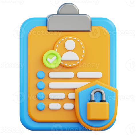 Protection Personal Data 3d Illustration 67050987 Png