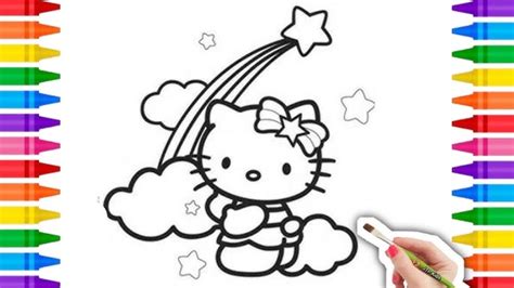 How To Draw And Colour Hello Kitty