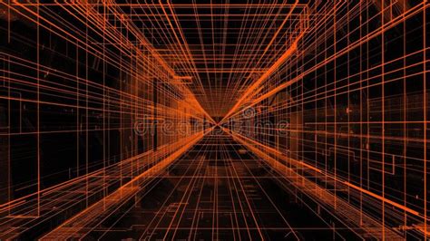 Abstract Digital Data Grid Technological Background With Futuristic