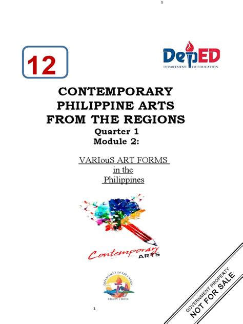 Contemporary Philippine Arts From The Regions Module 2 Q1 Designed For 12 Humss A B C D E