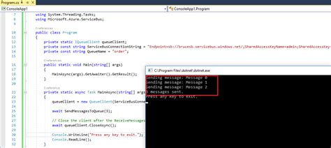 C Using Azure Service Bus In Net Core Console App Stack Overflow