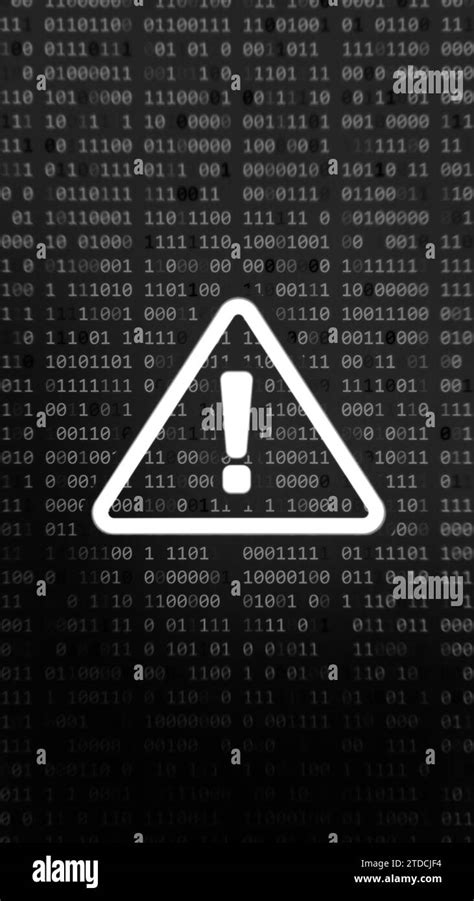 Attention Symbol Made With Binary Code Danger Sign Hacked Error