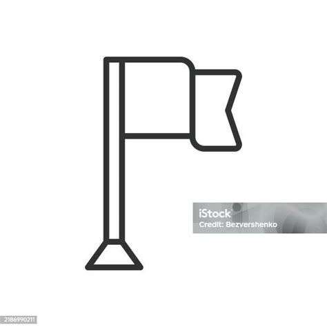 플래그 선 디자인의 아이콘입니다 깃발 배너 상징 상징 페넌트 국가 흰색 배경 벡터에 국가 편집 가능한 획 아이콘 플래그 지정 국기에 대한 스톡 벡터 아트 및 기타 이미지