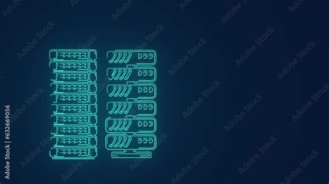 Server Room In Data Center Big Data Cloud Storage Animation Stock Video Adobe Stock
