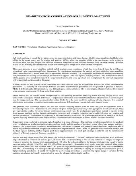 Gradient Cross Correlation For Sub Pixel Matching