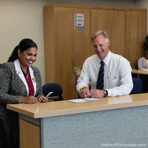 School Reception Desk Stable Diffusion Online