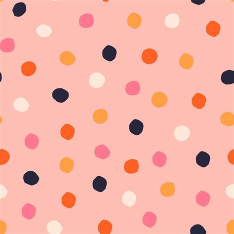 Seamless Polka Dot Pattern Abstract Texture With Paper Cut Small Circles Dotted Background