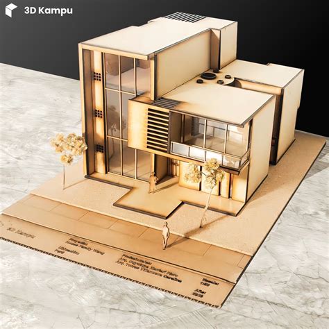 Maqueta De Vivienda En Corte Láser Mdf Arquitectura Maquetas En