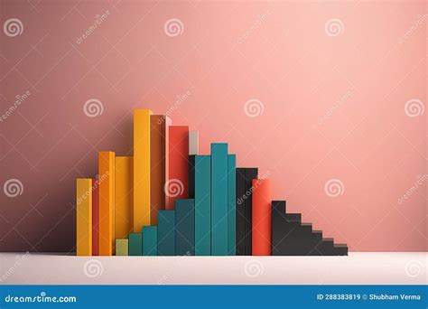 3 D Render Of Stack Of Colorful Bars3 D Render Of Stack Of Colorful Barsstack Of Colorful