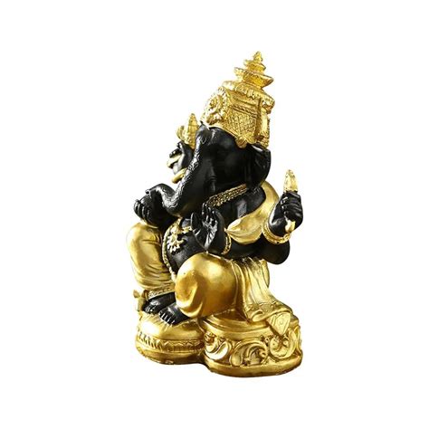 인도 부처님 코끼리 하나님 동상 주 코끼리 조각 수 지 장식품 황금 Ganesh 인형 장식 홈 부처님 동상 피규어 And 미니어처 Aliexpress