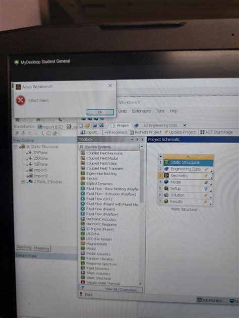 Attach Failed Error I Vave Been Trying To Import My Parts In Ansys From Solidworks 2 Parts