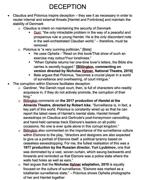 Hamlet Revision Analysis A Level Teaching Resources