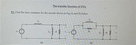 solved p1 find the time constants for the circuits shown in